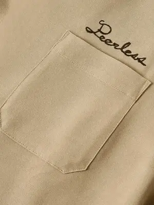 Visvim Keesey Convertible-collar Logo-embroidered Woven Shirt - Neutrals