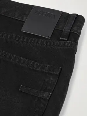 Zegna City Slim-fit Straight-leg Jeans - Black