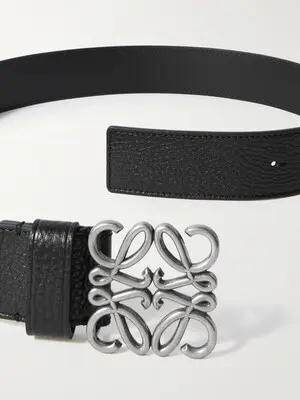 Loewe Anagram 4cm Leather Belt - Black