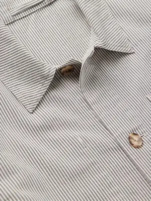 Mr P. Striped Organic Cotton Chore Jacket