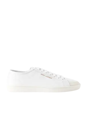 Saint Laurent Gym Low Logo-print Leather Sneakers - White