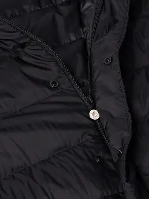 Moncler Slim-fit Logo-appliquéd Padded Shell Down Jacket - Black