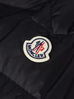Moncler Slim-fit Logo-appliquéd Padded Shell Down Jacket - Black