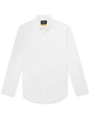 Portuguese Flannel Belavista Button-down Collar Cotton Oxford Shirt - White