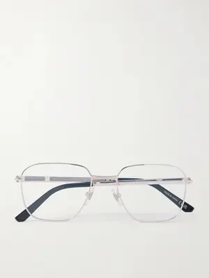 Cartier Santos De D-frame Optical Glasses - Silver