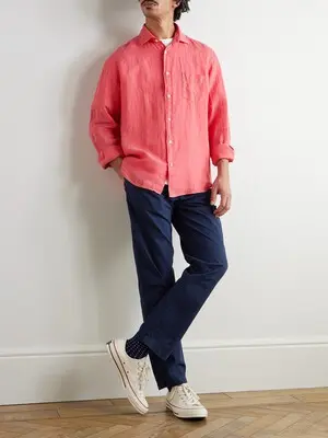 Hartford Tanker Slim-fit Cotton Trousers
