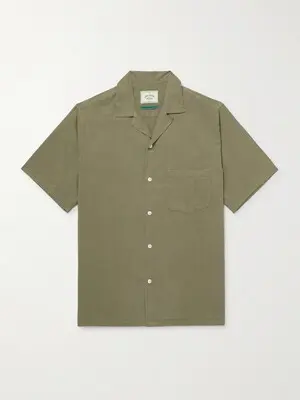 Portuguese Flannel Dogtown Convertible-collar Tencel™ Lyocell Shirt - Green