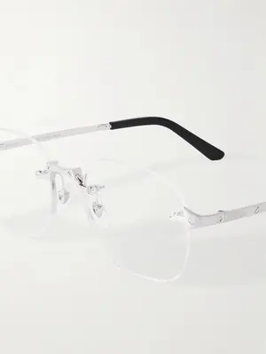 Cartier Santos De Rimless Optical Glasses