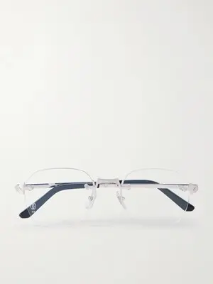 Cartier Santos De Rimless Optical Glasses - Silver