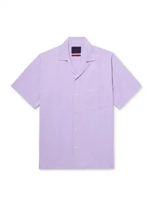 Portuguese Flannel Dogtown Convertible-collar Tencel™ Lyocell Shirt - Purple