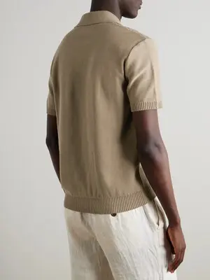 Mr P. Johnny Textured Organic Cotton Polo Shirt