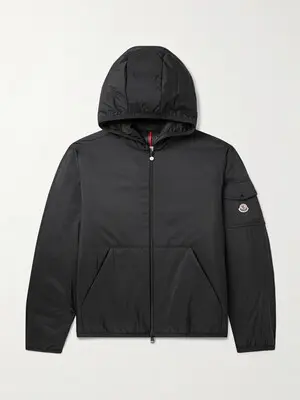 Moncler Monteynard Logo-appliquéd Hooded Down Jacket - Black