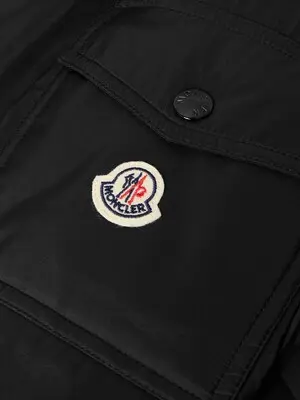 Moncler Monteynard Logo-appliquéd Hooded Down Jacket - Black