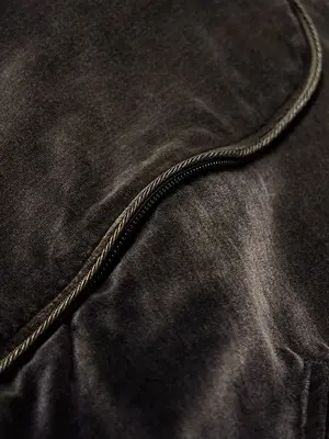 Kapital Logo-embroidered Cotton-velvet Bomber Jacket - Black