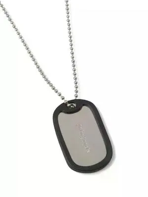 Palm Angels Dog Tag Chain Necklace