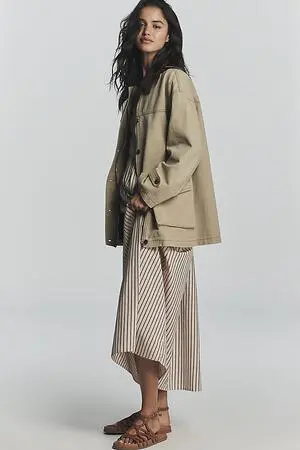 PILCRO Faux-leather Collar Barn Jacket