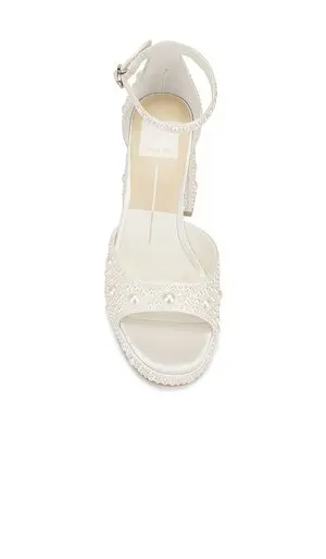 Dolce Vita Pandro Pearl Embellished Block Heel Sandals