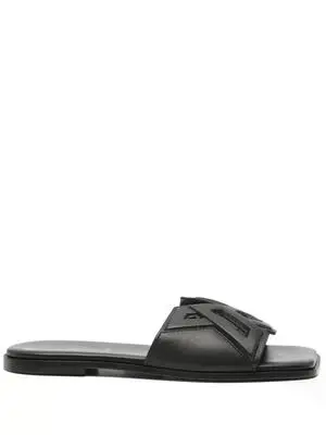 VIC MATIE Leather Flats - Black