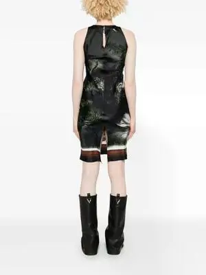 Attico Night-print Mini Dress - Green