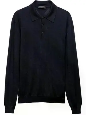 Prada Buttoned Polo Shirt - Blue