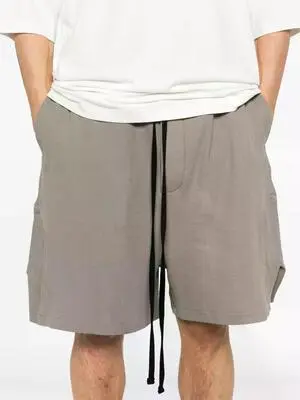 THOM KROM Waffle-effect Track Shorts - Grey