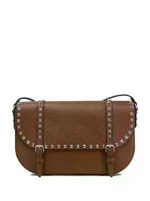 Valentino Garavani Rockstud Messenger Bag - Brown
