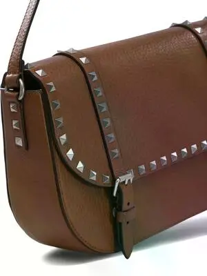 Valentino Garavani Rockstud Messenger Bag - Brown