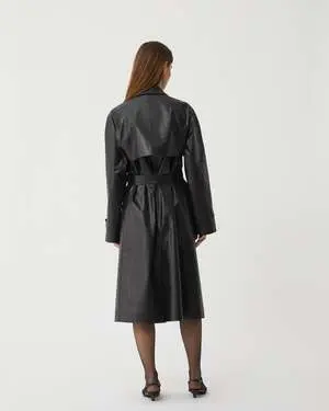 Veronica De Piante Madeleine Coated Cotton Trench Coat