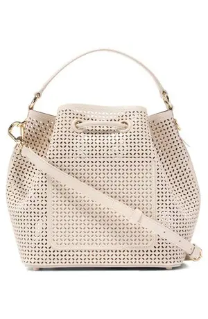Cole Haan Lidia Perforated Leather Bucket Bag