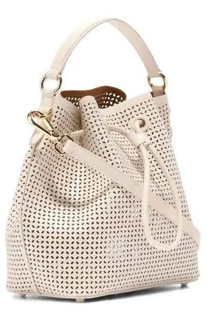 Cole Haan Lidia Perforated Leather Bucket Bag