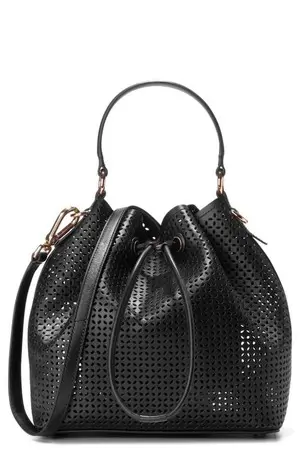 Cole Haan Lidia Perforated Leather Bucket Bag