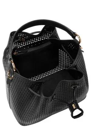 Cole Haan Lidia Perforated Leather Bucket Bag