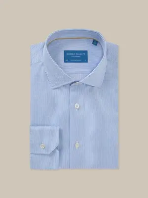 Robert Talbott Reynolds Mini Stripe Twill Classic Fit Shirt - Blue