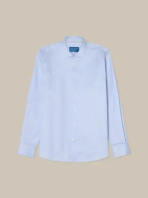 Robert Talbott Reynolds Mini Stripe Twill Classic Fit Shirt - Blue