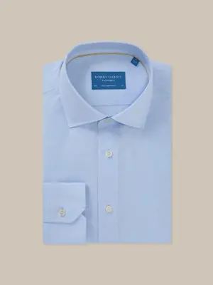 Robert Talbott Reynolds Light Weight Poplin Contemporary Fit Shirt - Light Blue