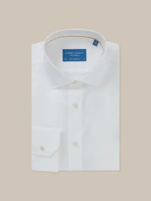 Robert Talbott Reynolds Light Weight Poplin Contemporary Fit Shirt - White