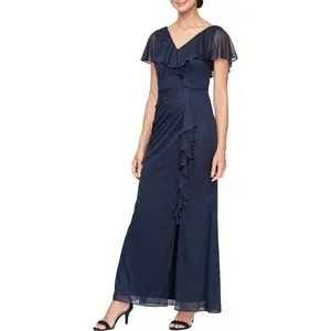 Sl Fashions Paneled Evening Dresses