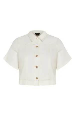 City Chic Millie Short Sleeve Denim Jacket