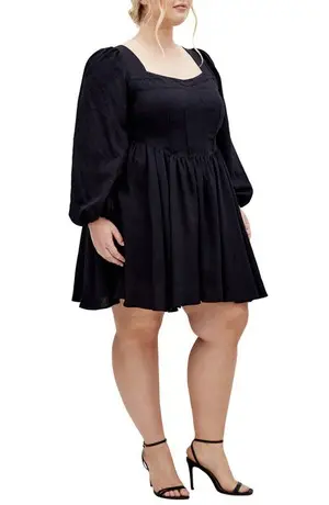 City Chic Cordelia Long Sleeve Minidress
