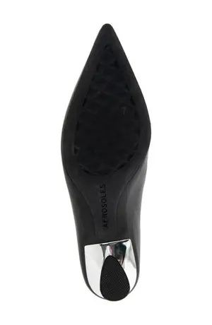 Aerosoles Jama Pointed Toe Mule - Black Leather