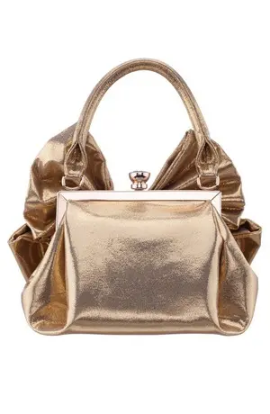 Nina Sienna Top Handle Bag - Gold