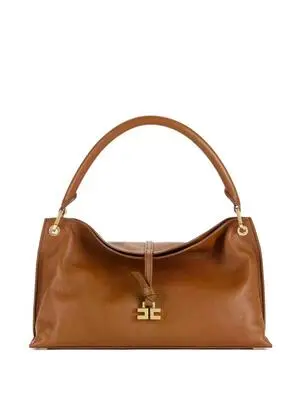 Elisabetta Franchi Medium Boulevard Leather Handbag - Brown