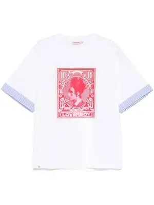 CHARLES JEFFREY Turn Up T-shirt - White