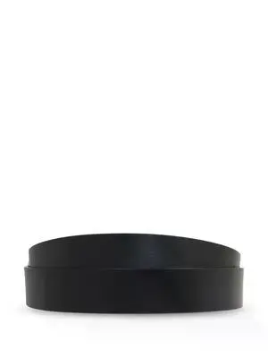 Giorgio Armani Logo Leather Belt - Black