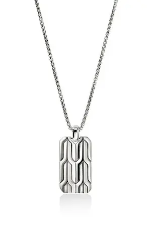 John Hardy Icon Tag Pendant Necklace - Silver