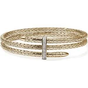 John Hardy Spear Diamond Cuff - Gold