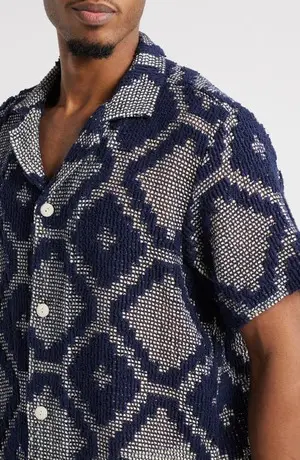Oas Trastevere Cuba Crochet Camp Shirt - Muli