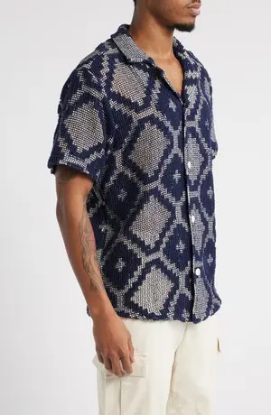 Oas Trastevere Cuba Crochet Camp Shirt - Muli