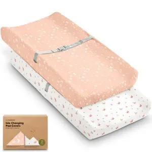 KEABABIES 2-pack Isla Changing Pad Covers Butterflies