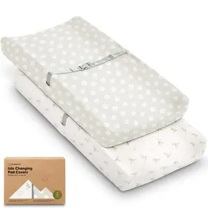 KEABABIES 2-pack Isla Changing Pad Covers Meadow